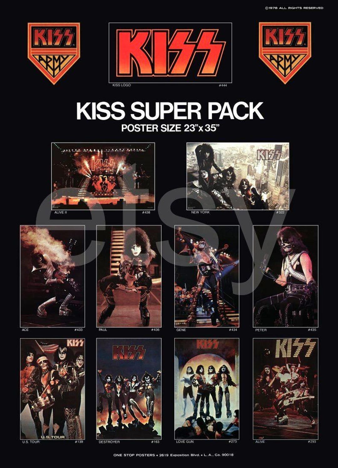 KISS Band 20 X 28 One Stop Posters KISS Super Pack Posters Custom ...