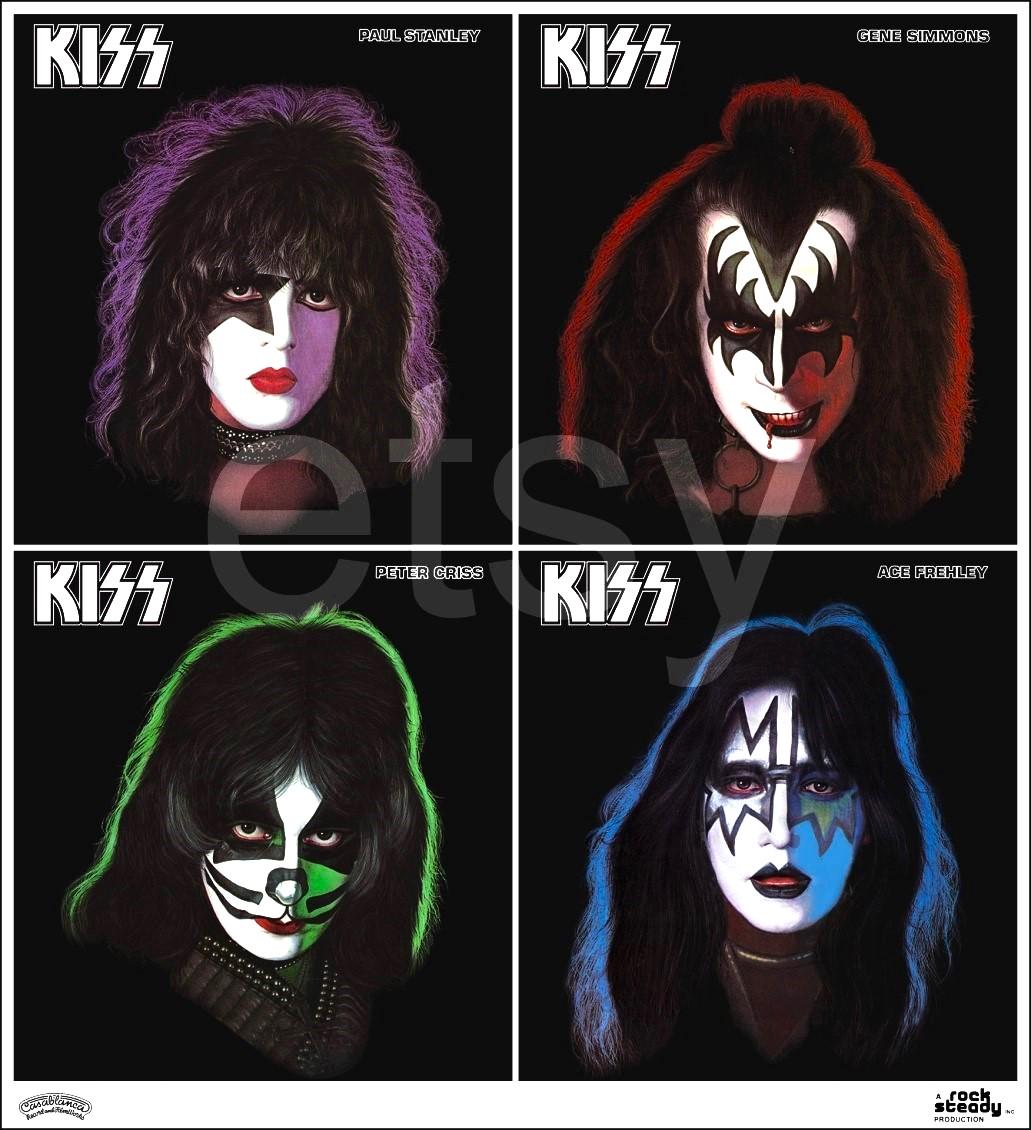 KISS Band 23 X 25 SOLO ALBUMS Store Promo Custom Poster Print Clean ...