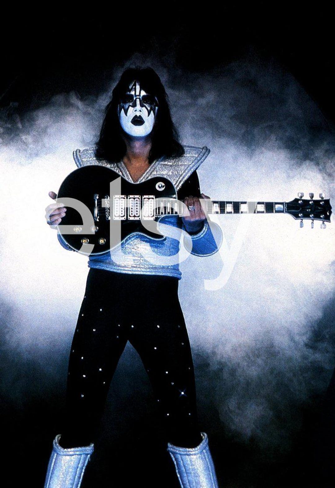 KISS Ace Frehley Love Gun / Alive II Era Holding Guitar 24 X 35 Custom ...