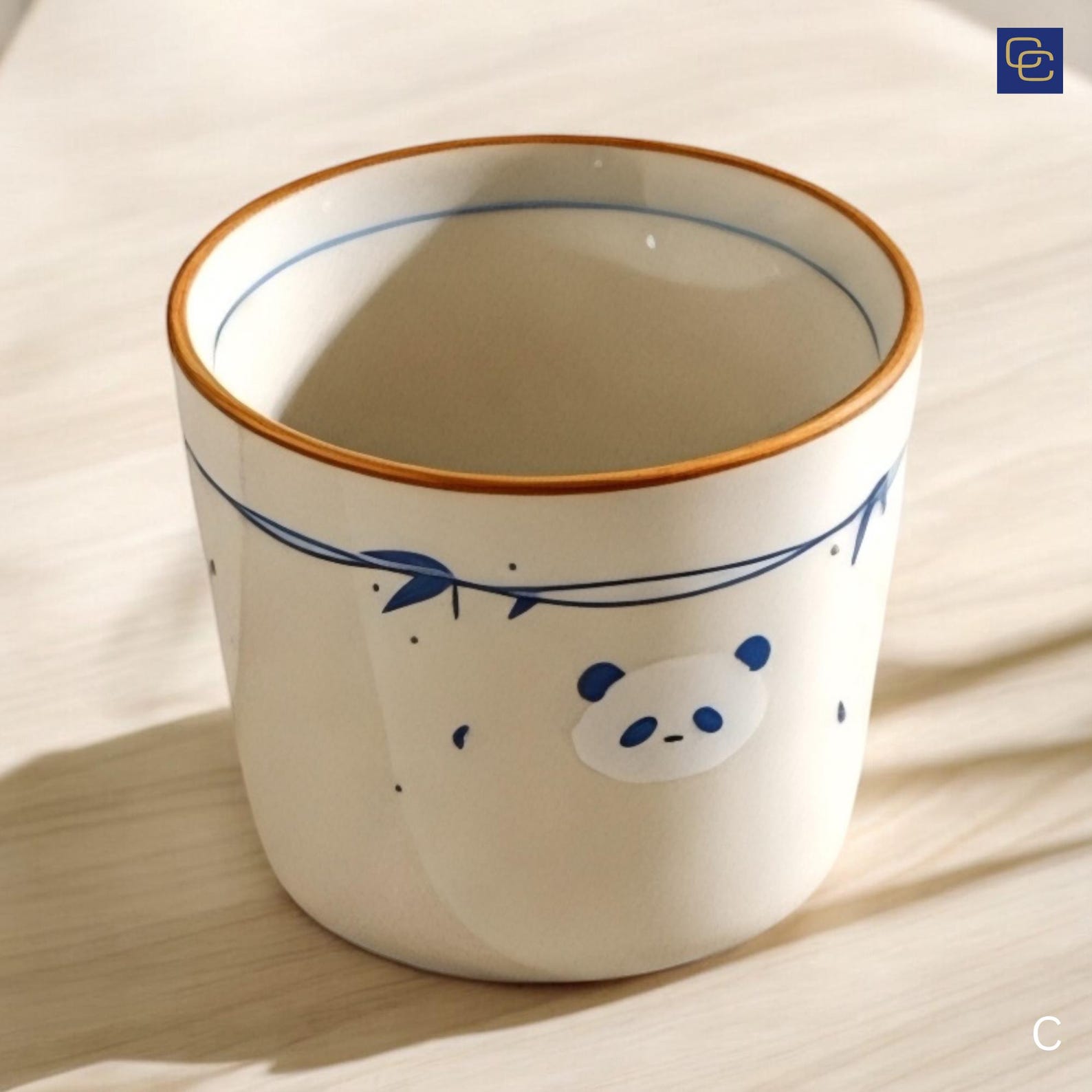 Japanese Style Tea Cup Panda Ceramic Tea Mug Portable Kung Fu Tea ...