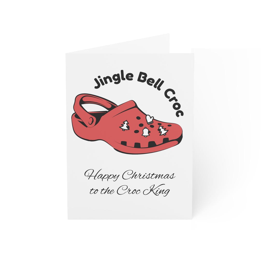 Jingle Bell Croc Fun Christmas Greeting Card - Etsy