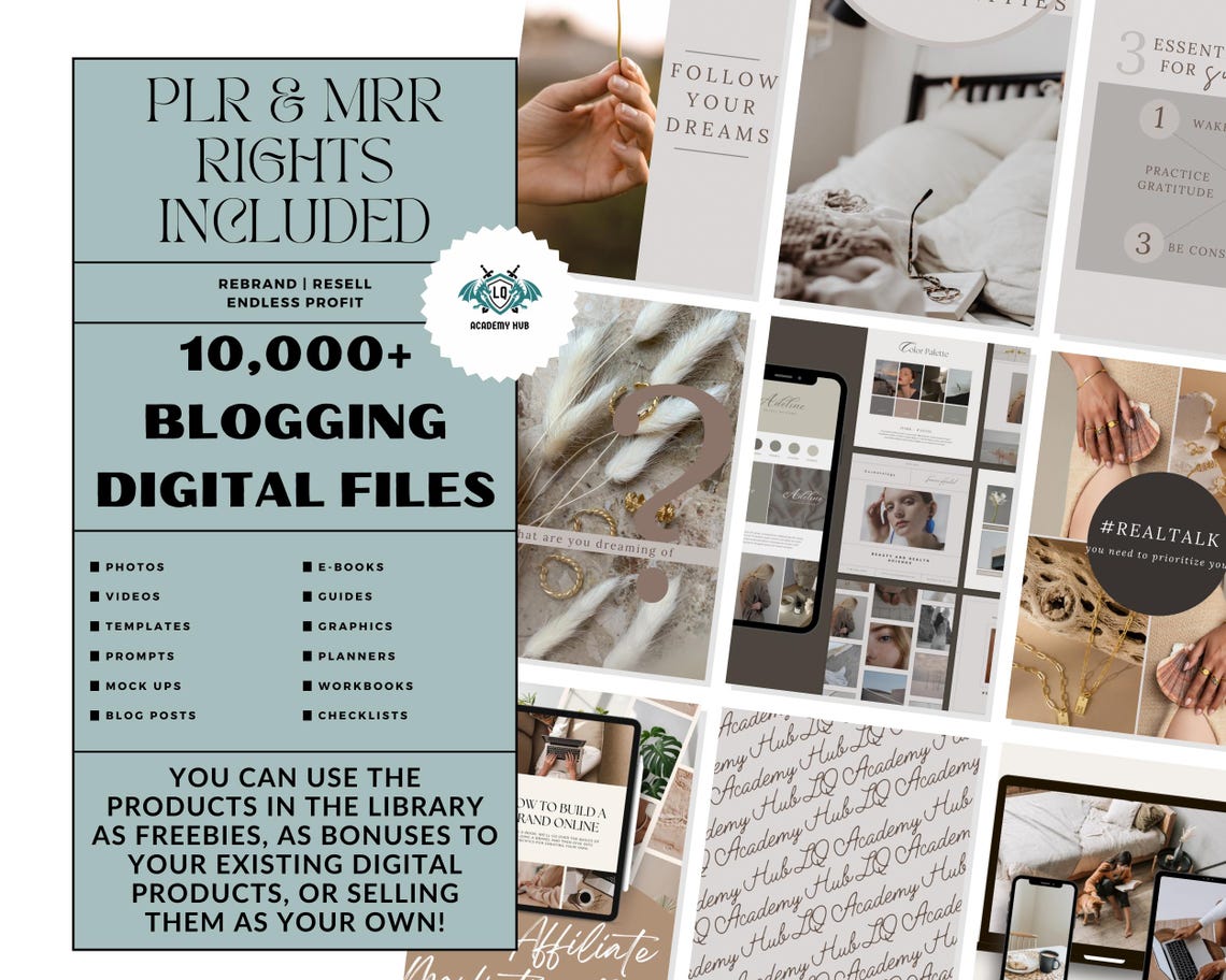10K Blogging PLR Vault | the Ultimate Resell Rights Bundle for Bloggers & Creators - Etsy