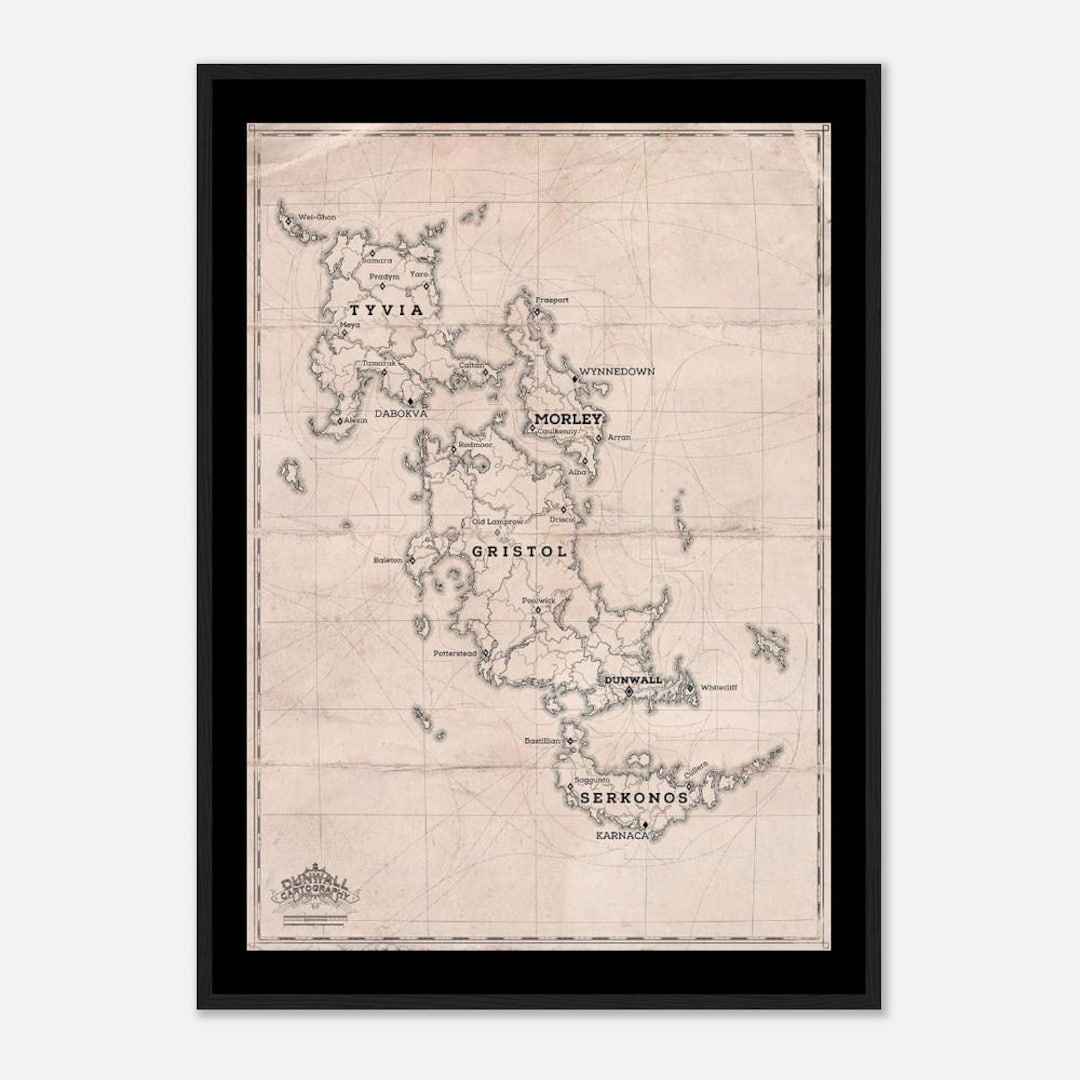 Dishonored "map of the Isle" Vintage-style Map Poster - Etsy