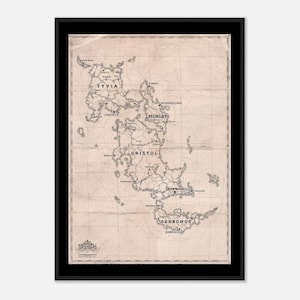 Dishonored map of the Isle Vintage-style Map Poster - Etsy