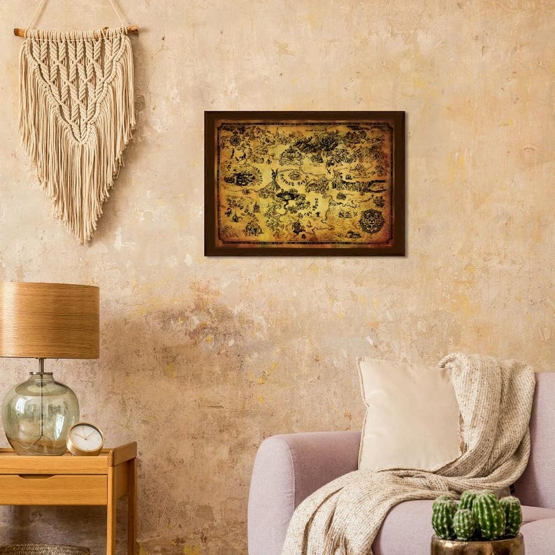 Loz - Ancient Hyrule Map Poster - Etsy