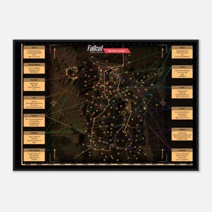 Fallout in New Vegas - Highly Detailed Map Poster - Etsy