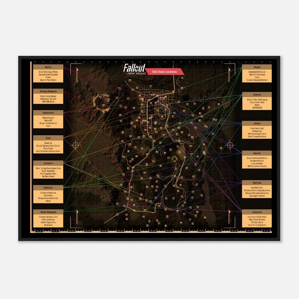 Fallout in New Vegas - Highly Detailed Map Poster - Etsy