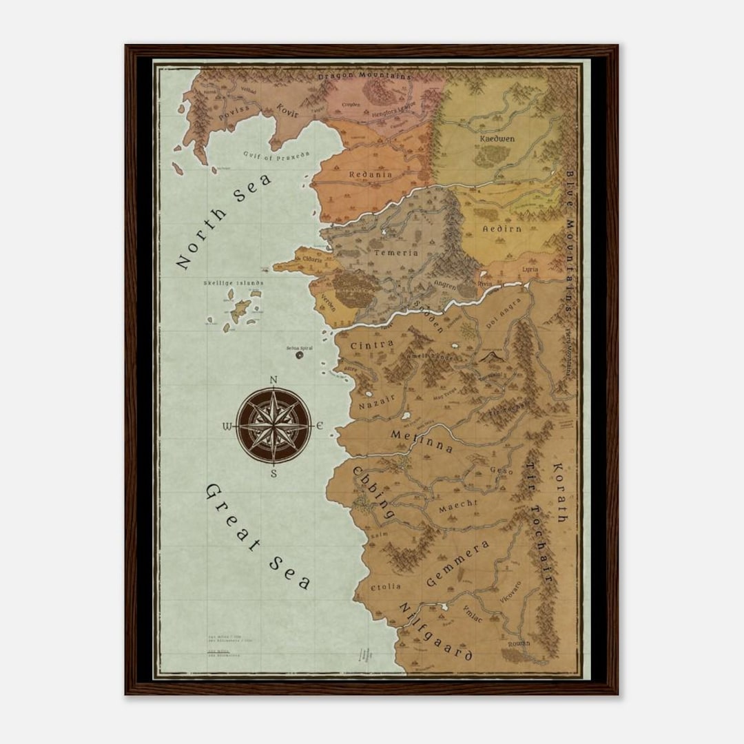 Witcher Old World Map - Etsy