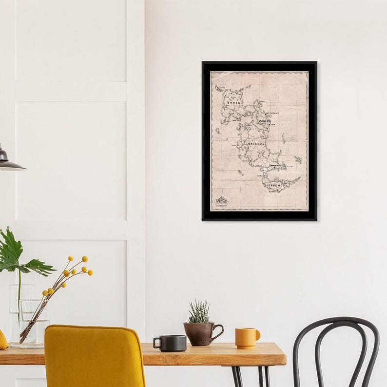 Dishonored "map of the Isle" Vintage-style Map Poster - Etsy
