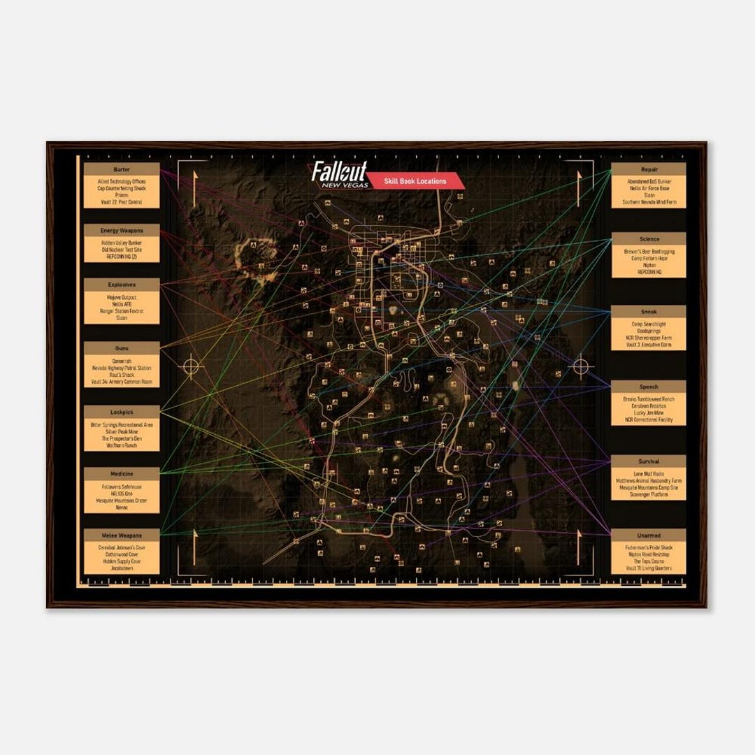 Fallout in New Vegas - Highly Detailed Map Poster - Etsy
