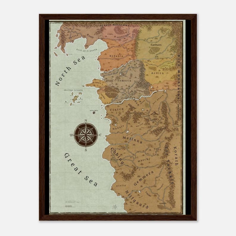 Witcher Old World Map - Etsy