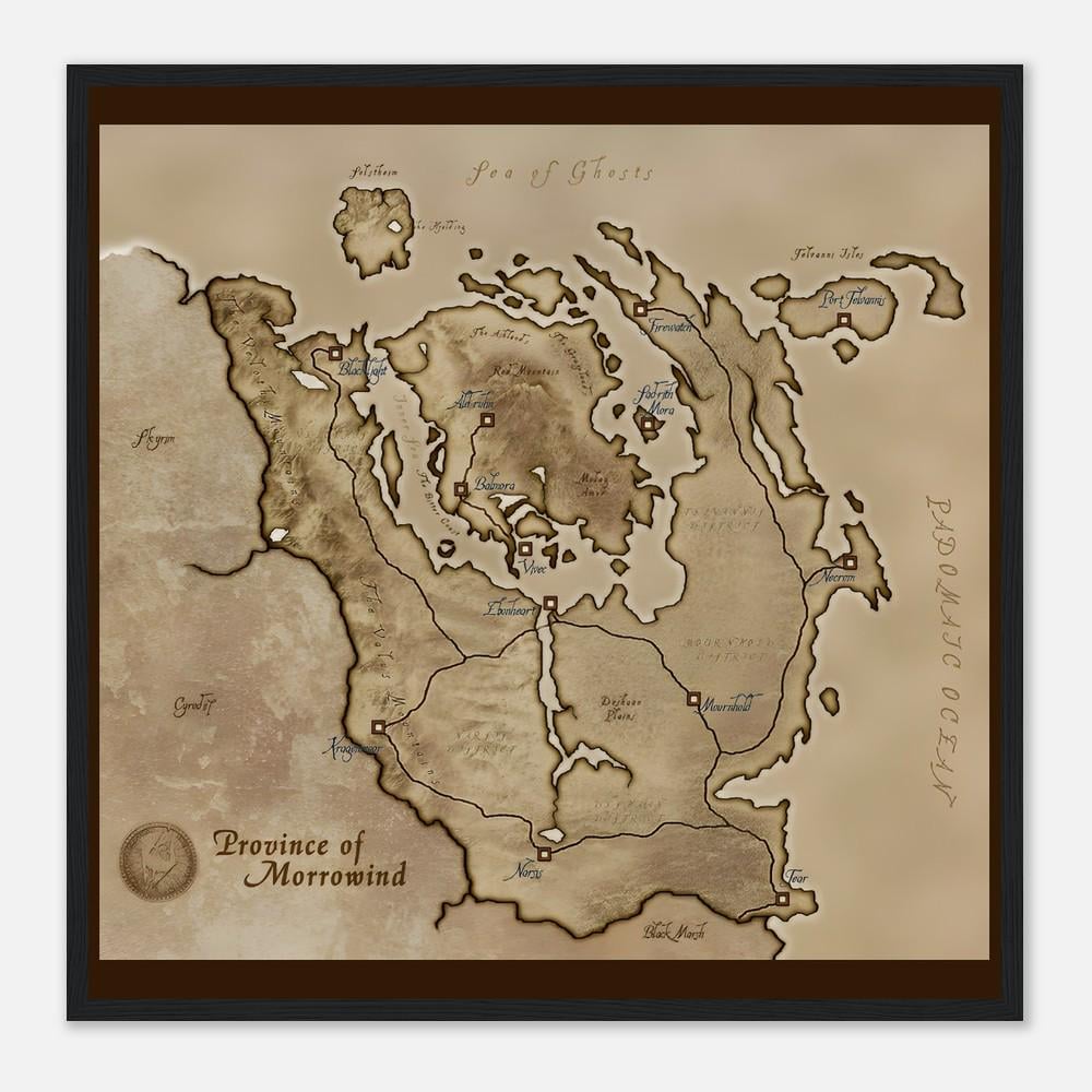 Province of Morrowind - Vintage Map Poster - Etsy