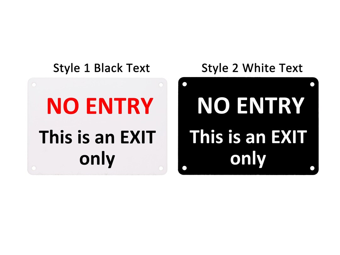 Acrylic Exit Sign: One Way Door Plaque - Office, Home, Building - Etsy