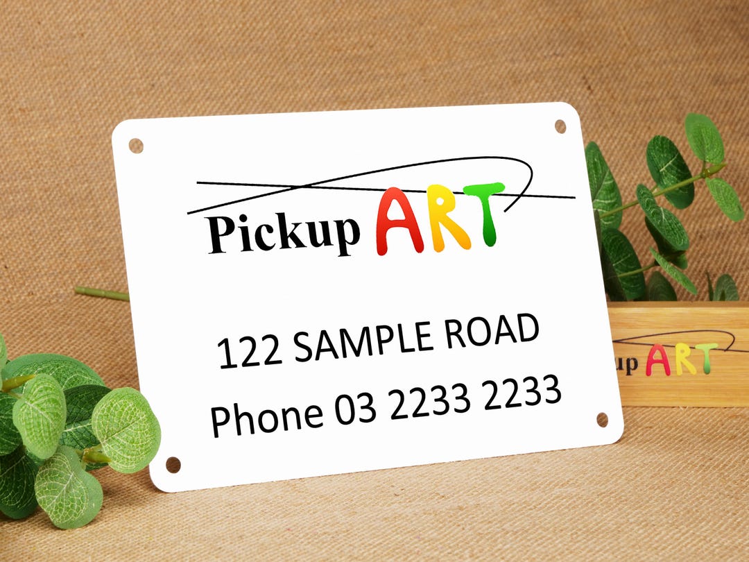 Custom House Number and Street Name Address Sign Plaque - Personalized ...