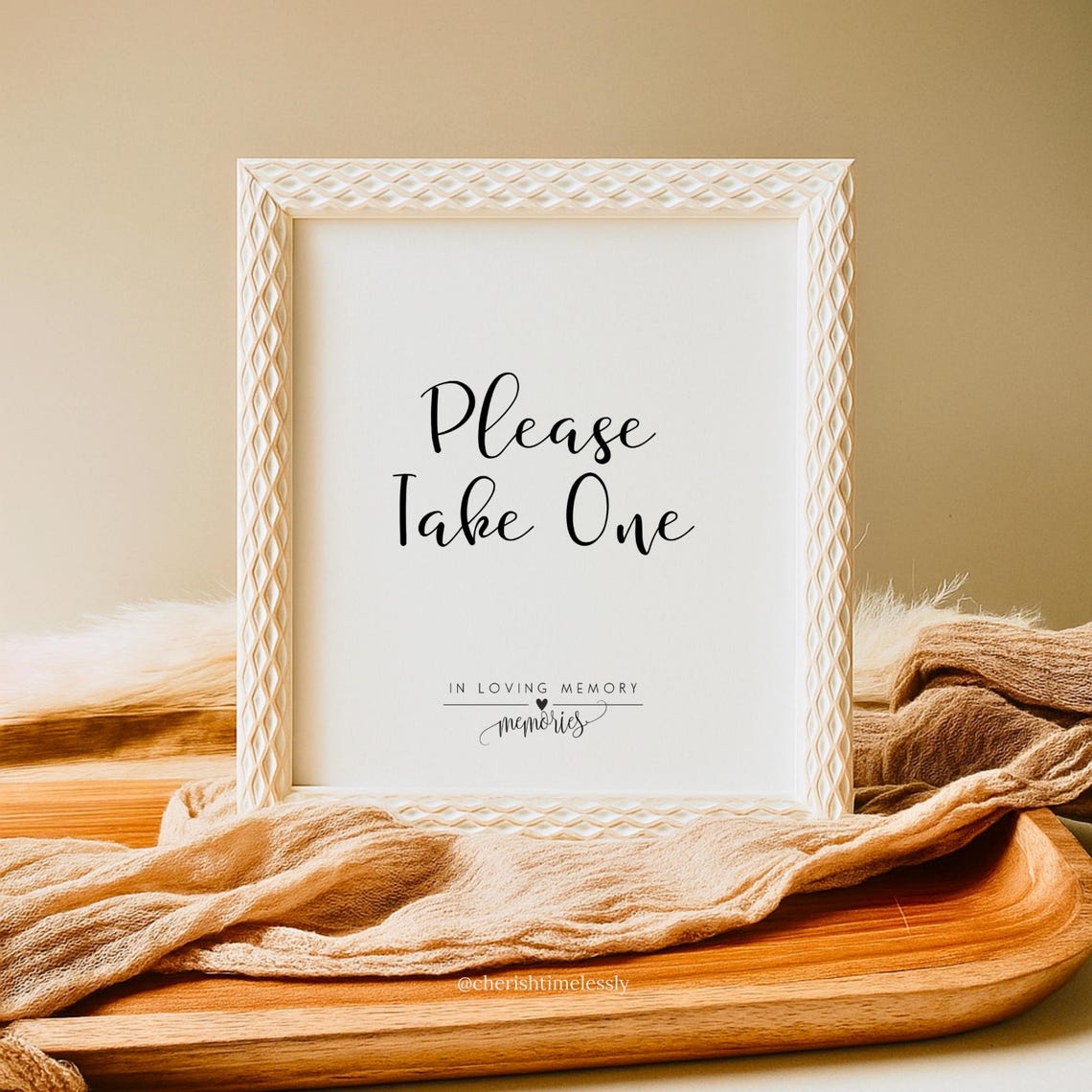 Please Take One – Share a Memory Sign Printable, Minimalist Memorial ...