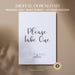 Please Take One – Share a Memory Sign Printable, Minimalist Memorial ...