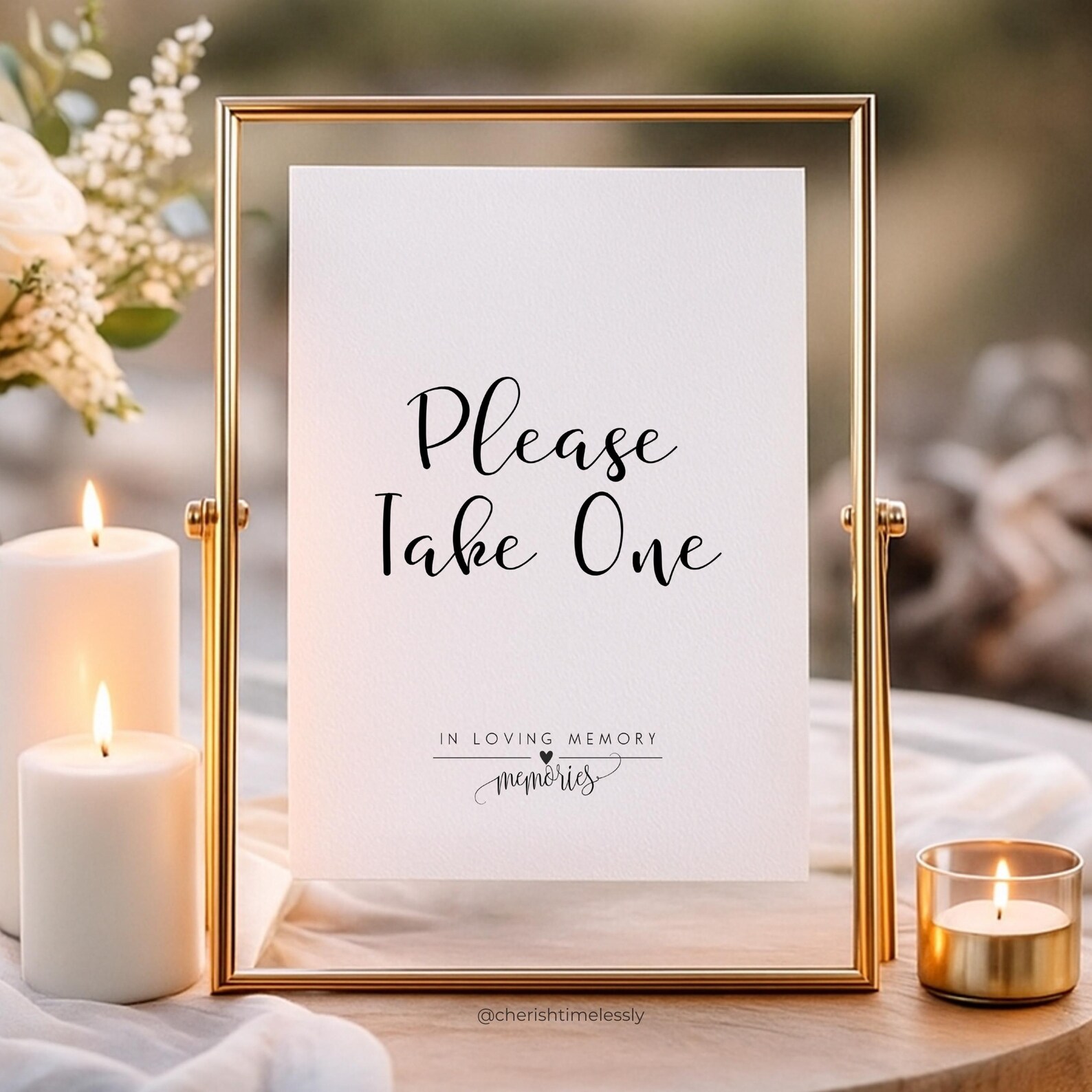 Please Take One – Share a Memory Sign Printable, Minimalist Memorial ...