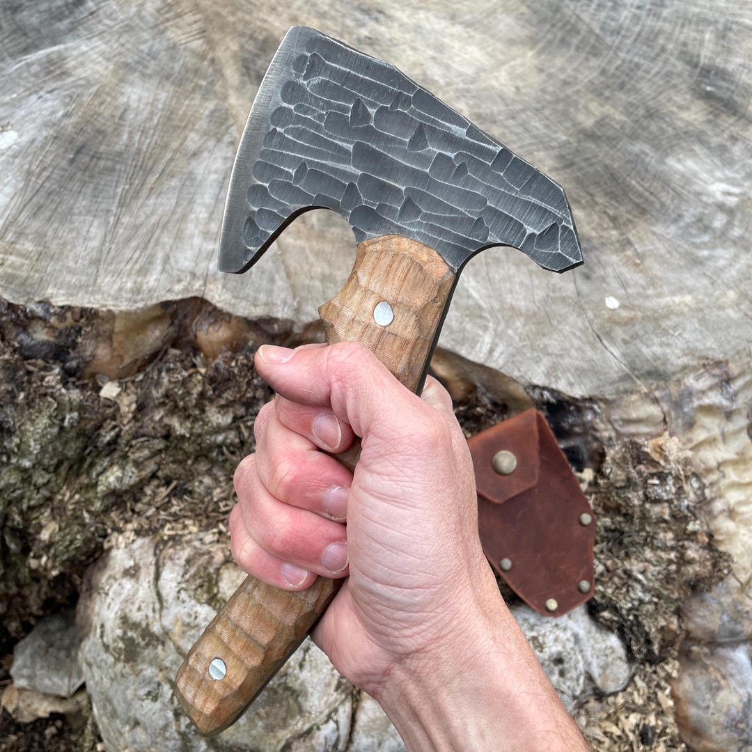 Tactical Full Tang Axe in Tomahawk Style, Handmade Reliable Camping ...