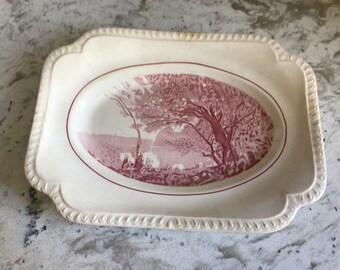 Red Transfer Ware | Etsy