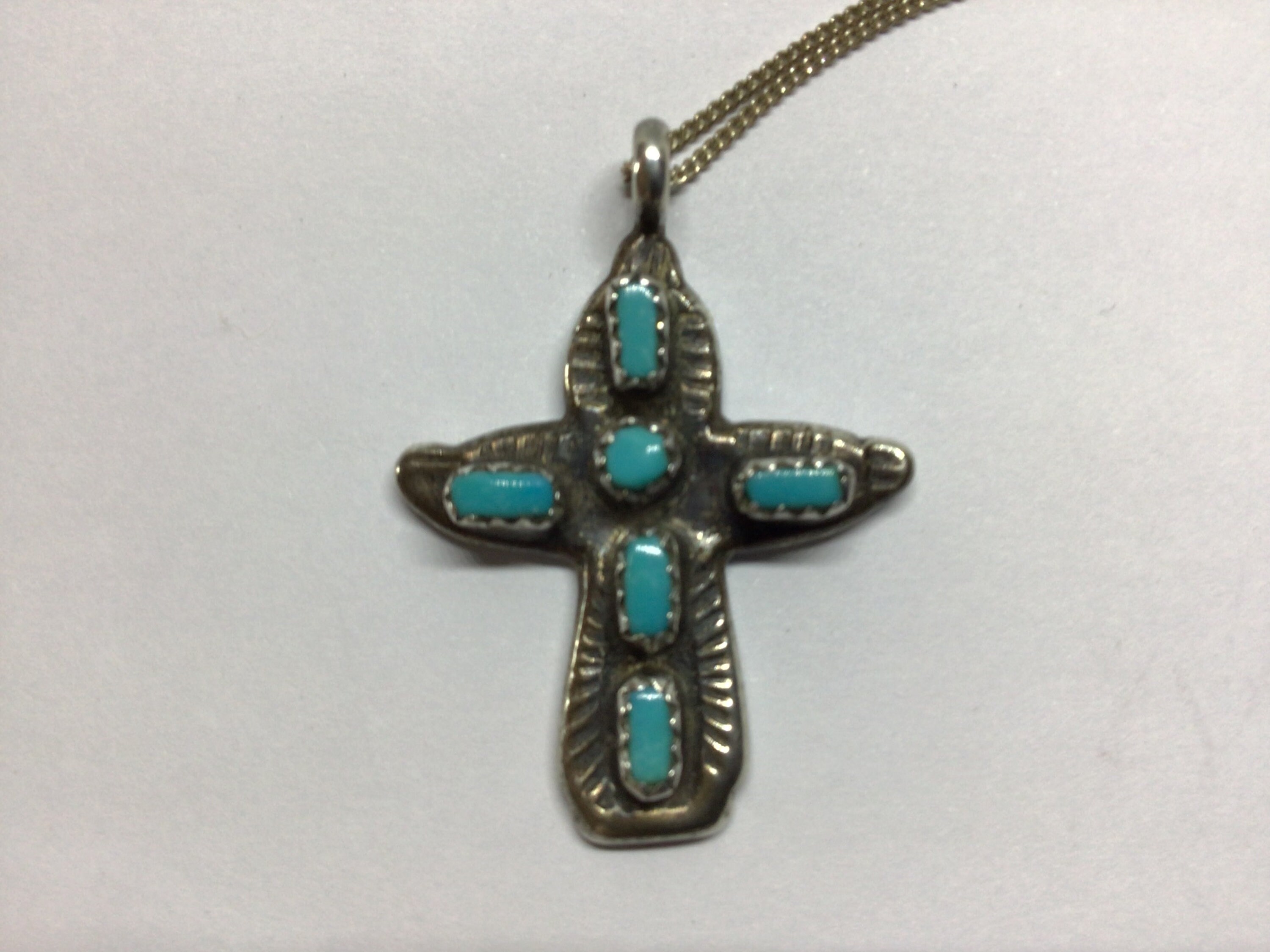 Vintage Zuni Turquoise and Sterling Cross Cecelia Iule - Etsy