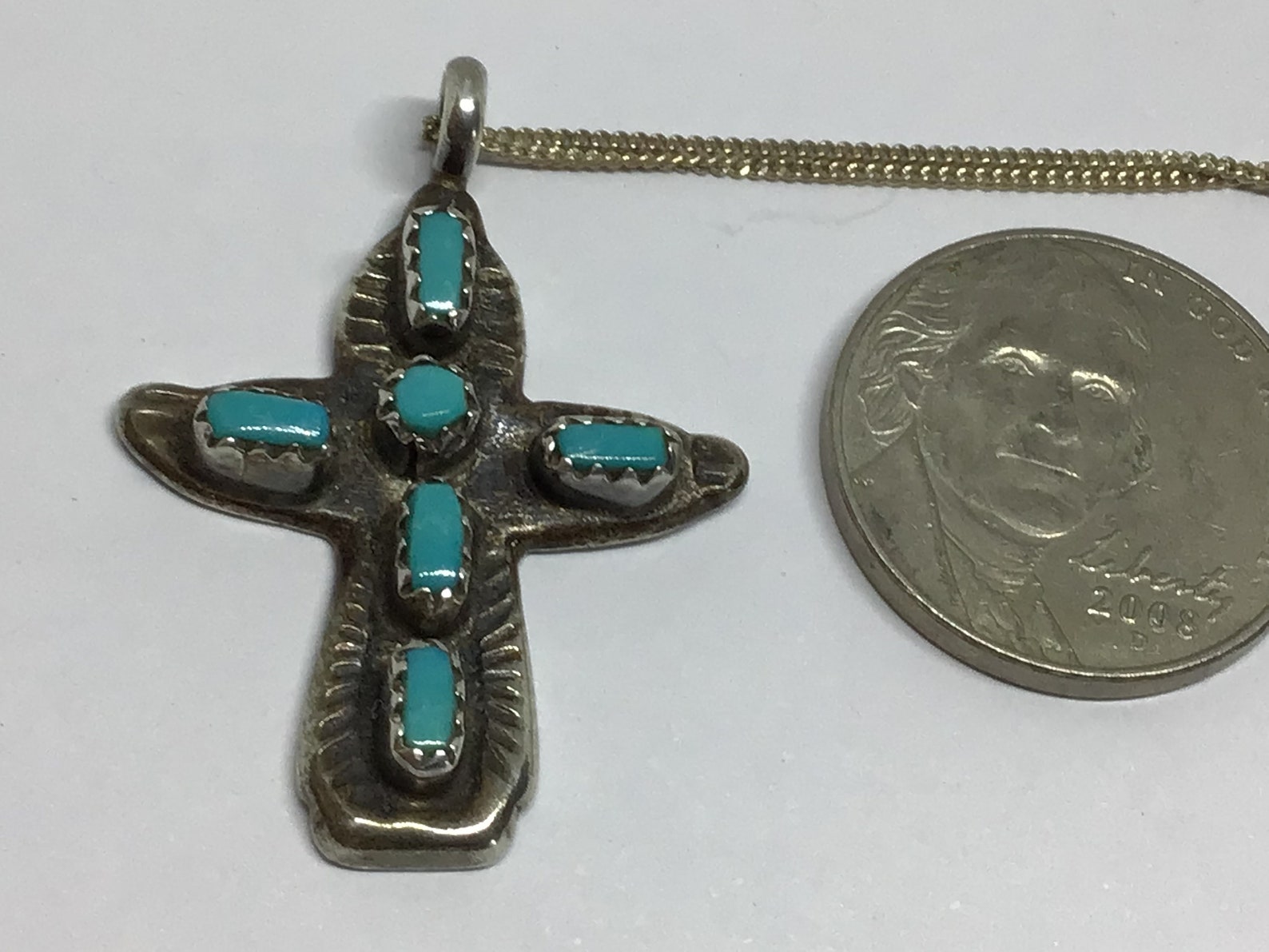 Vintage Zuni Turquoise and Sterling Cross Cecelia Iule - Etsy