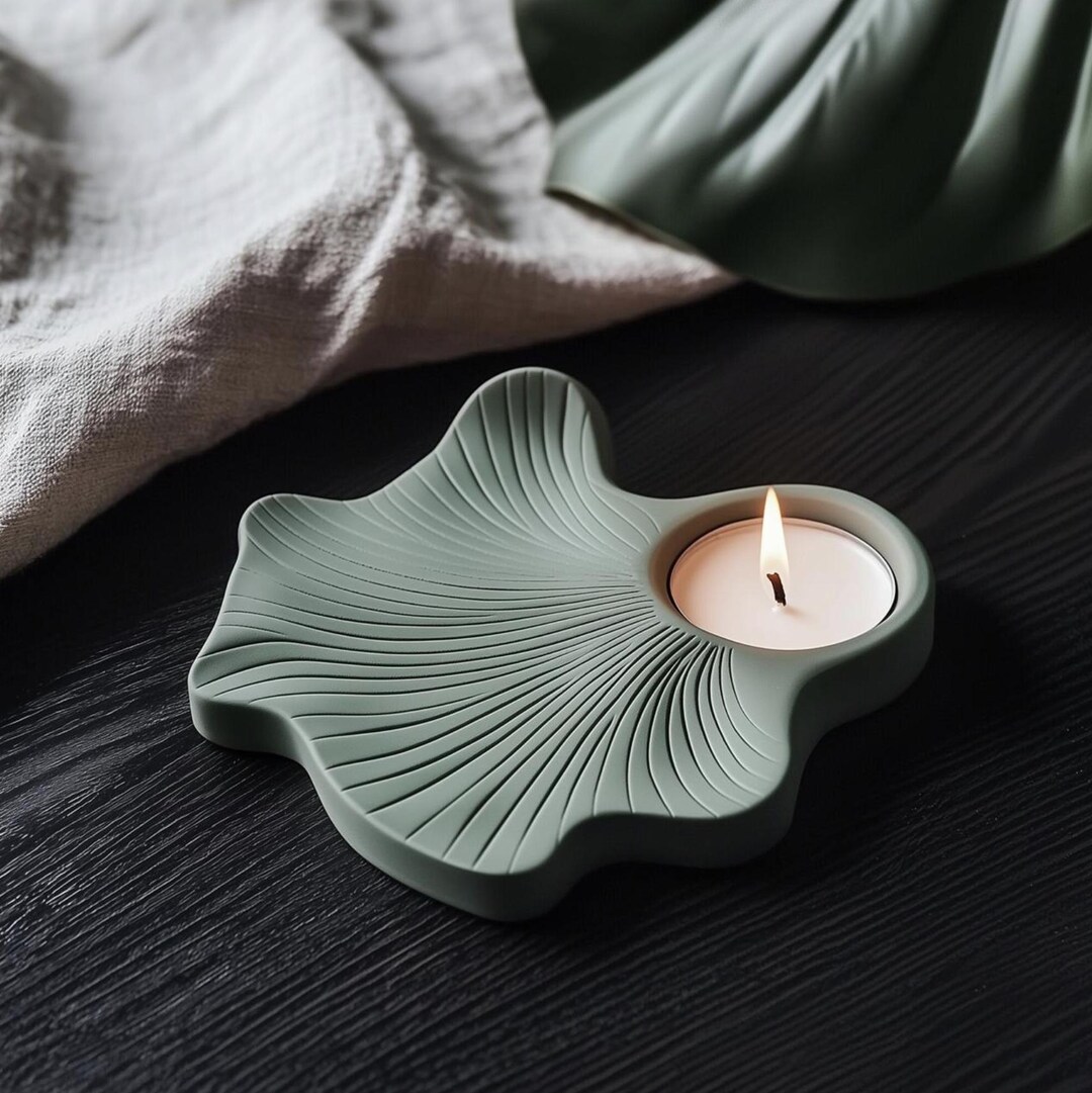 Leaf Candle Holder | 3D Printable STL File | Design STL | Decor | Decor ...