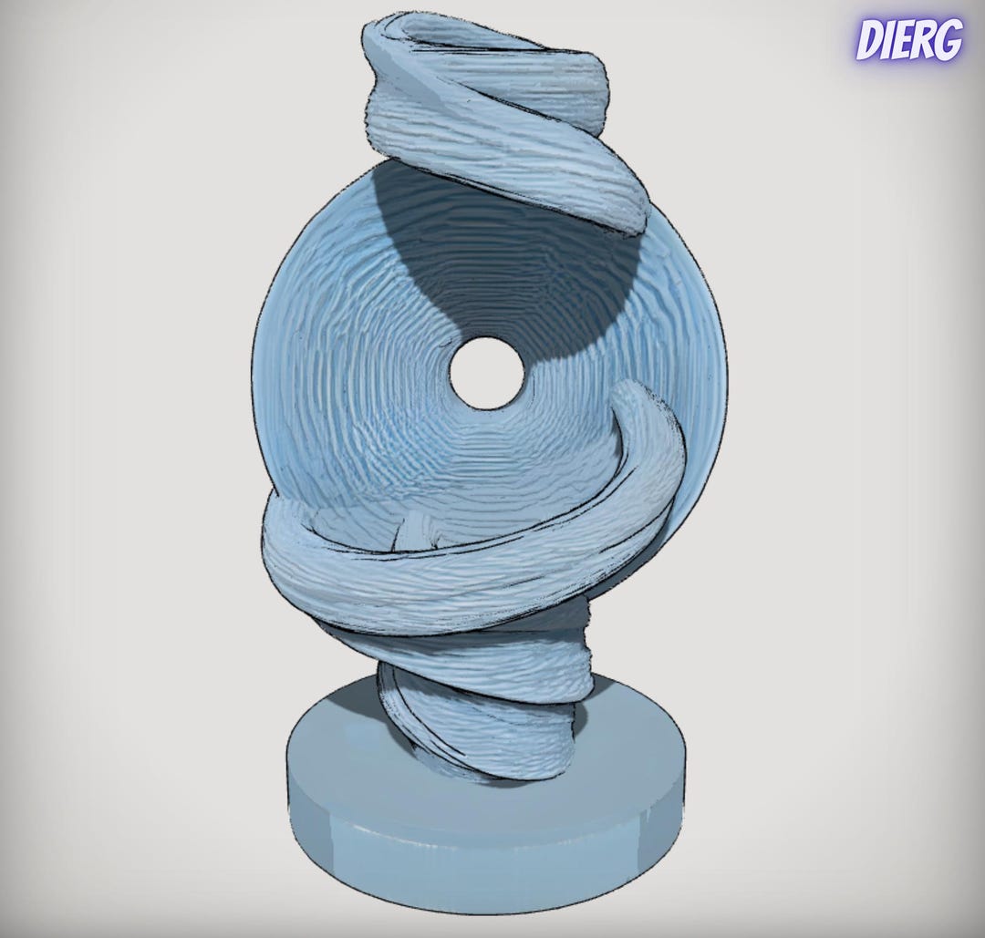 Sound Sculpture STL 3D Print Model Abstract Wave Home Decor and Modern ...
