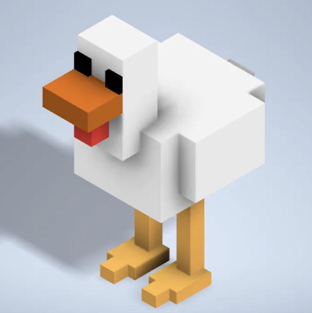 Minecraft Chicken Figure | 3D Printed Toy | Minecraft Stl | STL File ...