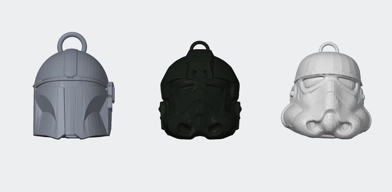 Star Wars Helmet Keychain Pack STL | 3D Printable Mini Helmets ...