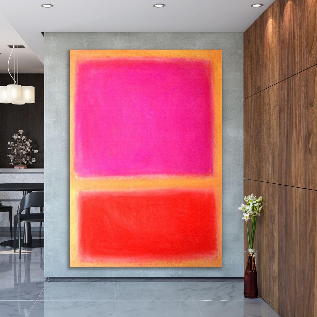 Mark Rothko Pink and Red Abstract Wall Art Reproduction, Rothko ...