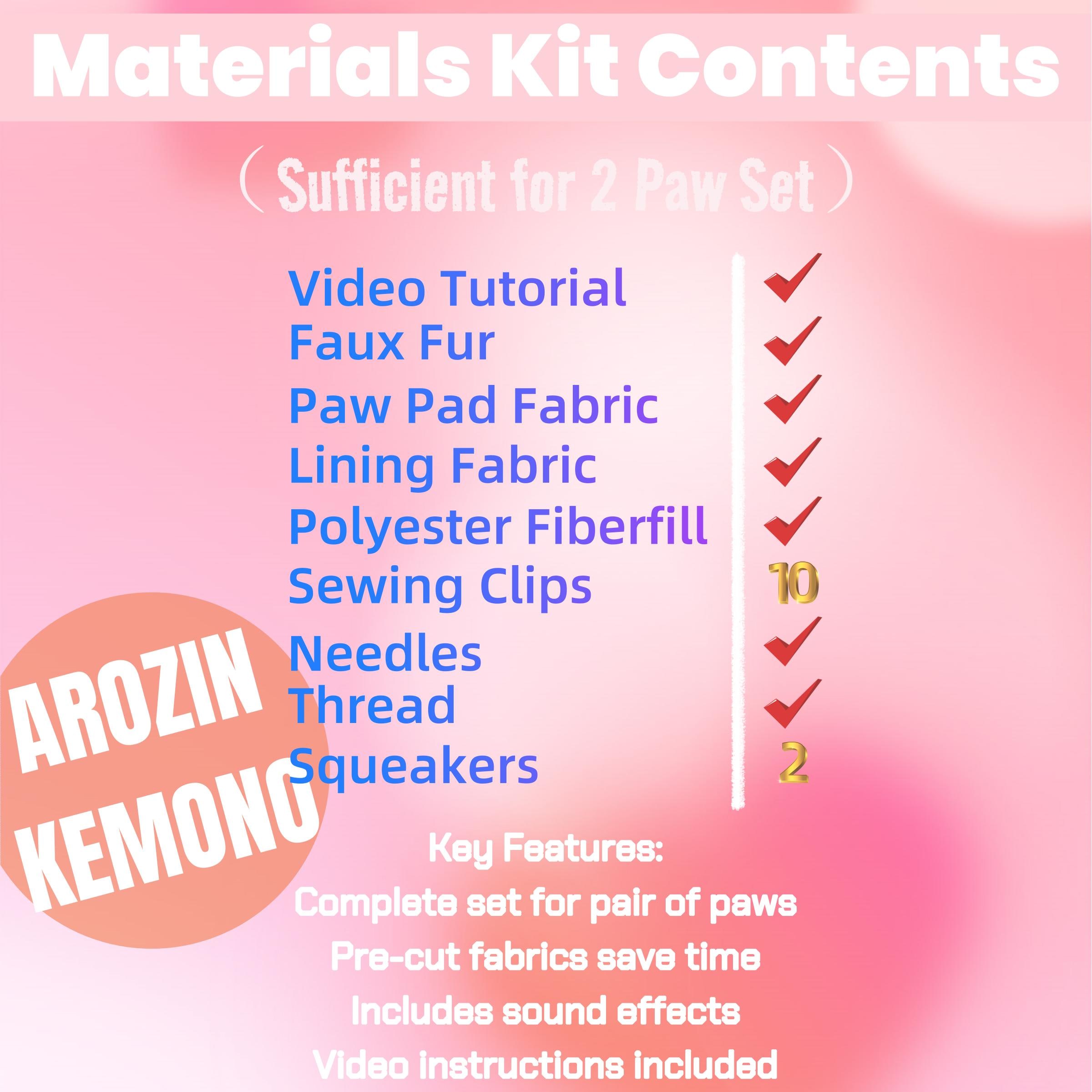 Fursuit Paws Kit-custom Fursuit Claws Kit and Finished Paws - Choose Fur Colors, Paw Pads With ...