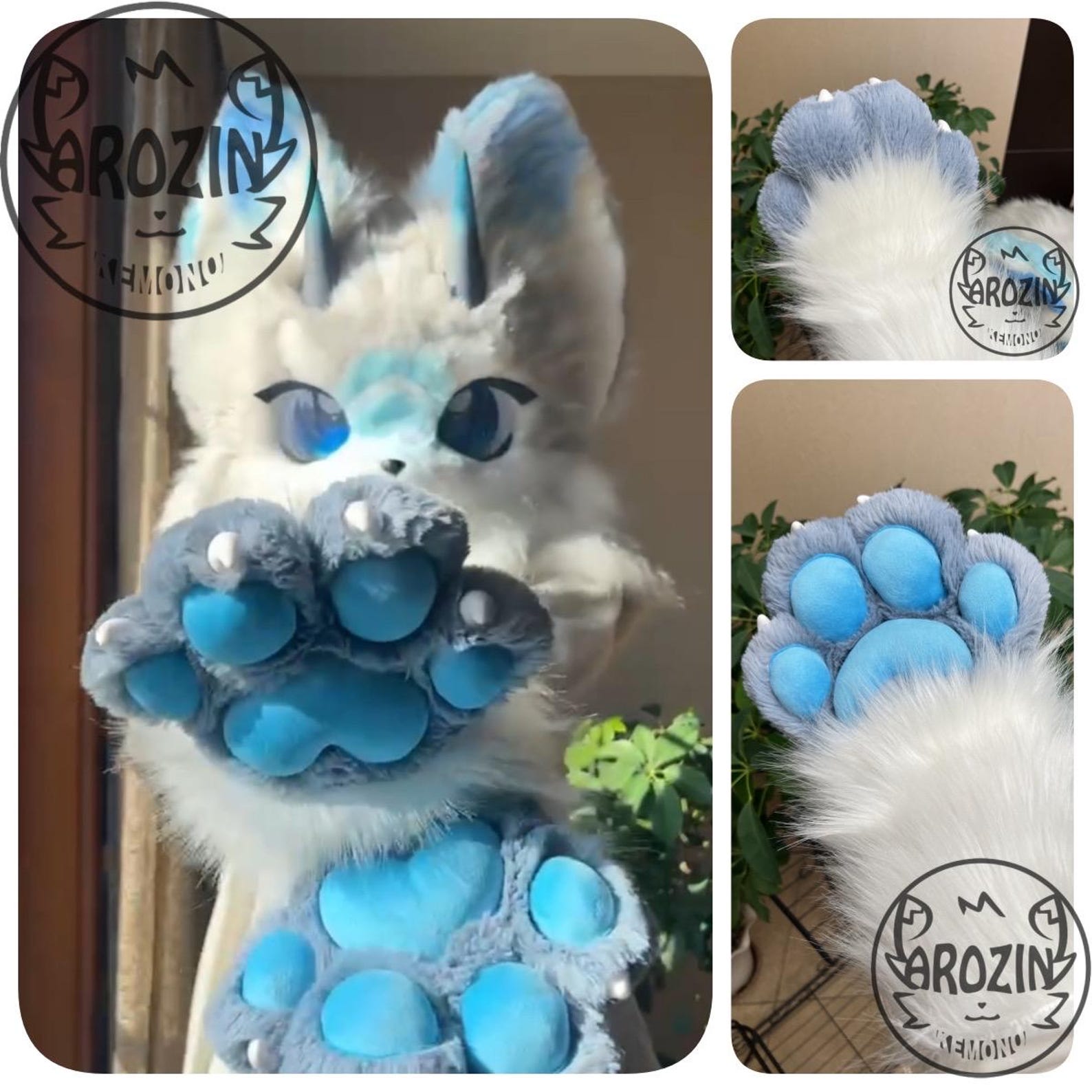 Fursuit Paws Kit-custom Fursuit Claws Kit and Finished Paws - Choose Fur Colors, Paw Pads With ...