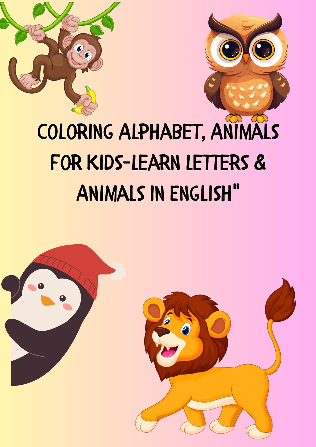 Coloring Alphabet Animals for Kids - Learn Letters and Animals in ...