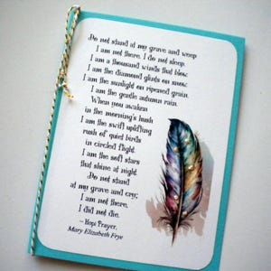 HOPI PRAYER Mixed Media Sympathy Card, Native American Inspired - Etsy