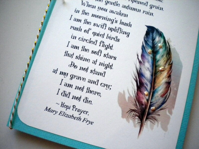 HOPI PRAYER Mixed Media Sympathy Card, Native American Inspired - Etsy