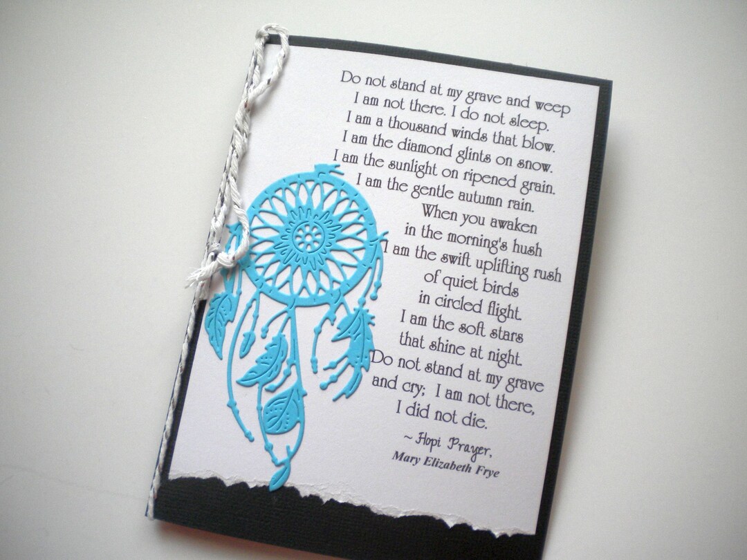 HOPI PRAYER Native American Inspired Sympathy Card - Etsy