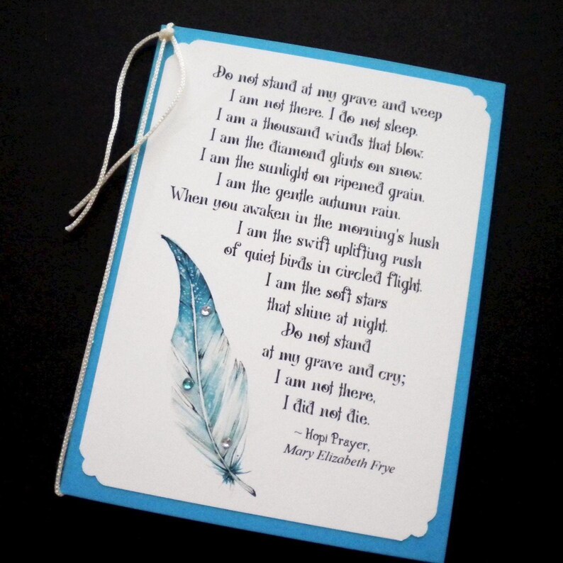 HOPI PRAYER ~ Mixed Media Sympathy Card, Native American Inspired - Etsy