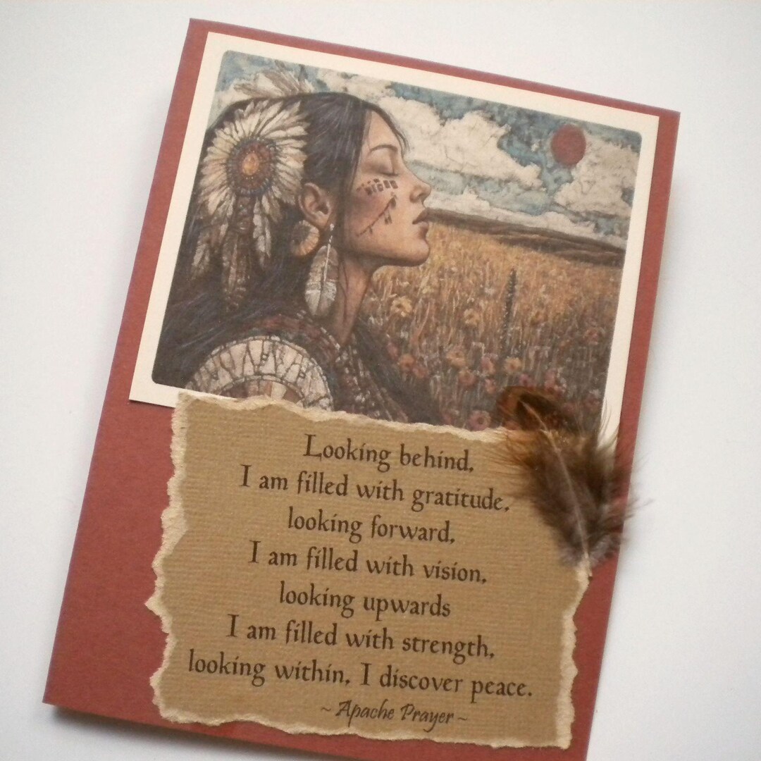 APACHE PRAYER Native American Inspired Greeting Card - Etsy