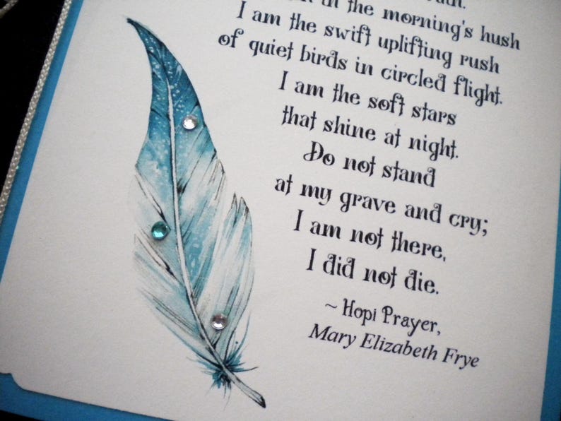 HOPI PRAYER ~ Mixed Media Sympathy Card, Native American Inspired - Etsy