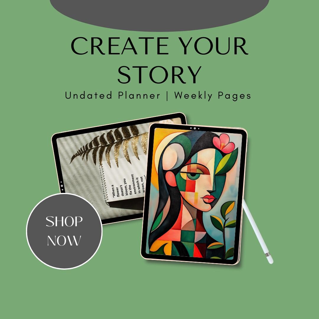 Digital English Planner, 50 Designed Pages, With a Vision Board, Space ...
