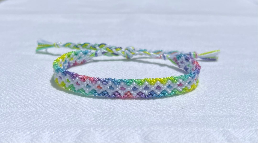 Pastel Rainbow Friendship Bracelet - Etsy