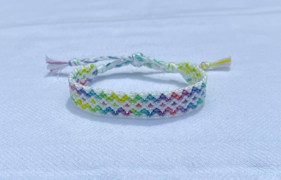 Pastel Rainbow Friendship Bracelet - Etsy