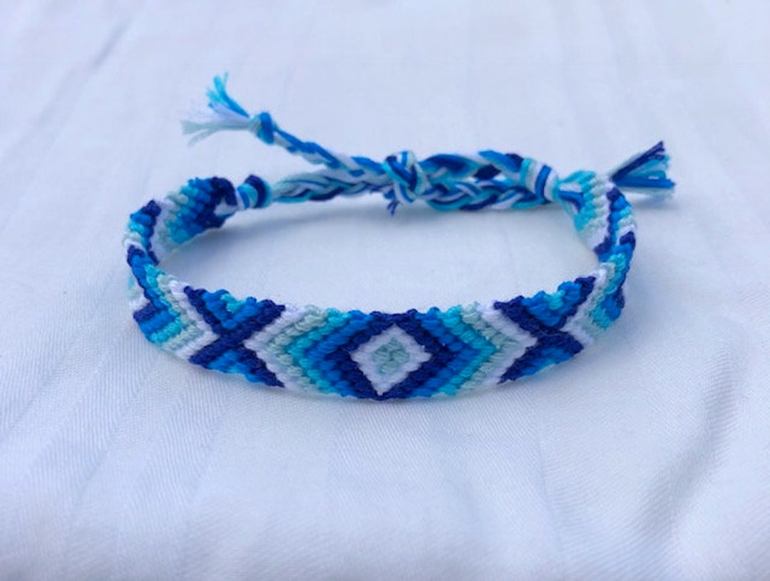 Blue Chevron Friendship Bracelet - Etsy