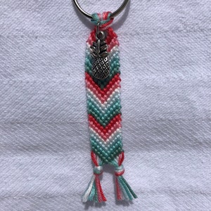 Pineapple Chevron Keychain - Etsy