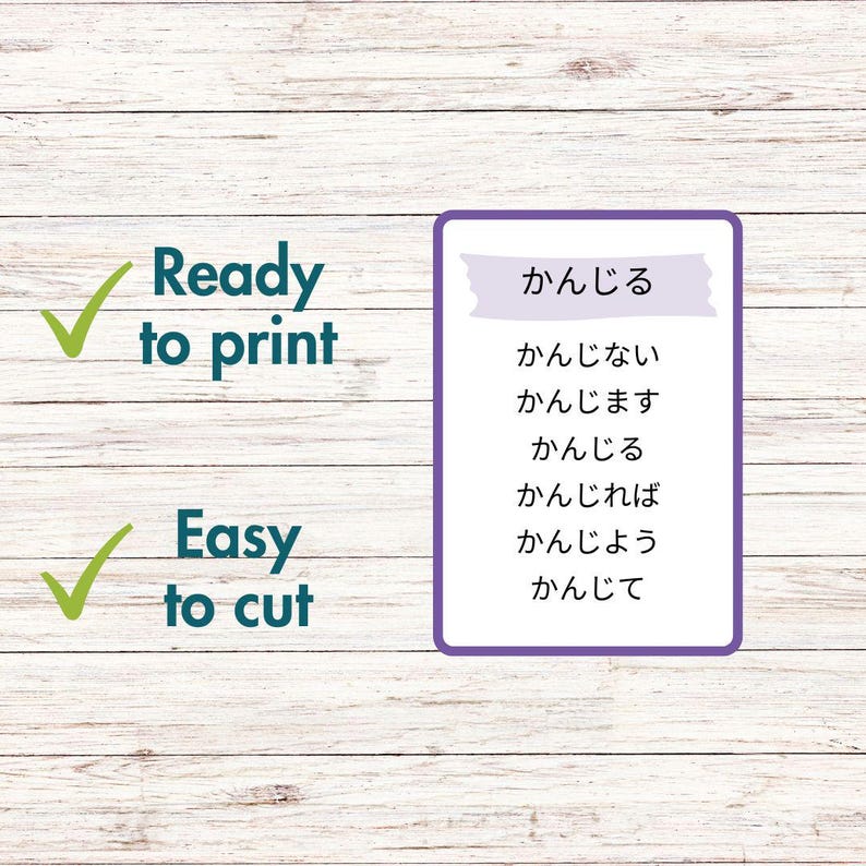 Nihongo Flashcards: Japanese Verbs - Etsy Australia