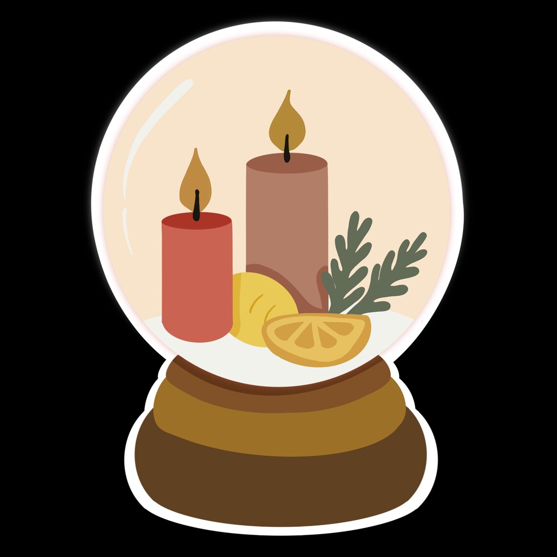 Snow Globe Christmas Stickers | Scandinavian Winter Holiday Clipart ...