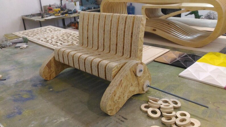 Parametric Chair Design Wooden Laser Cut, CNC Cutting, CNC Router ...