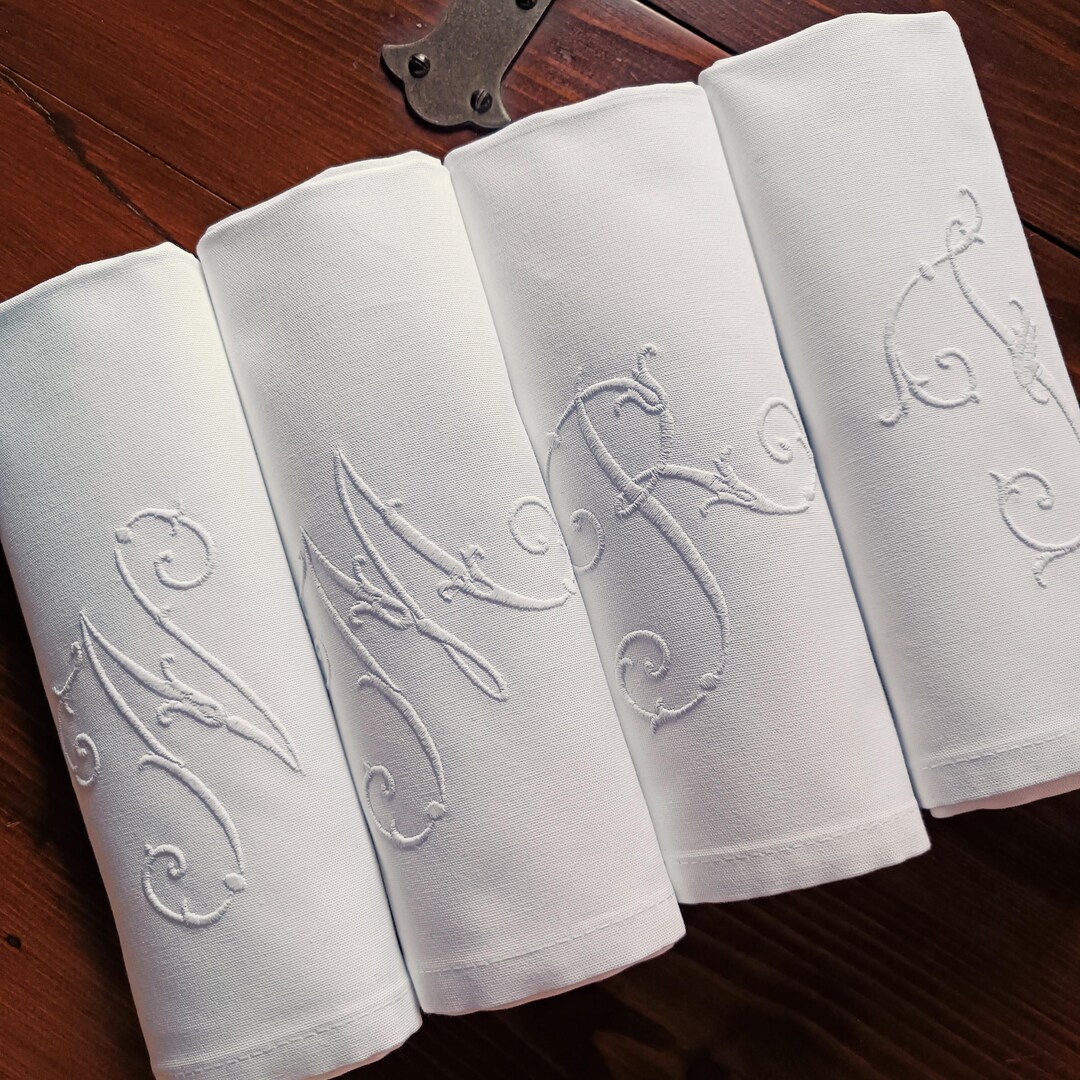 Personalized Napkin With Monogram Made in Italy MATT YARN - Etsy