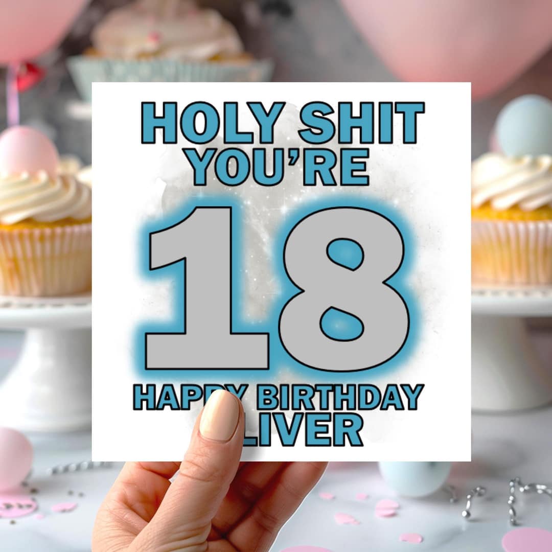 Funny Personalised 18th Birthday Card Boys Girls Custom Son Grandson ...