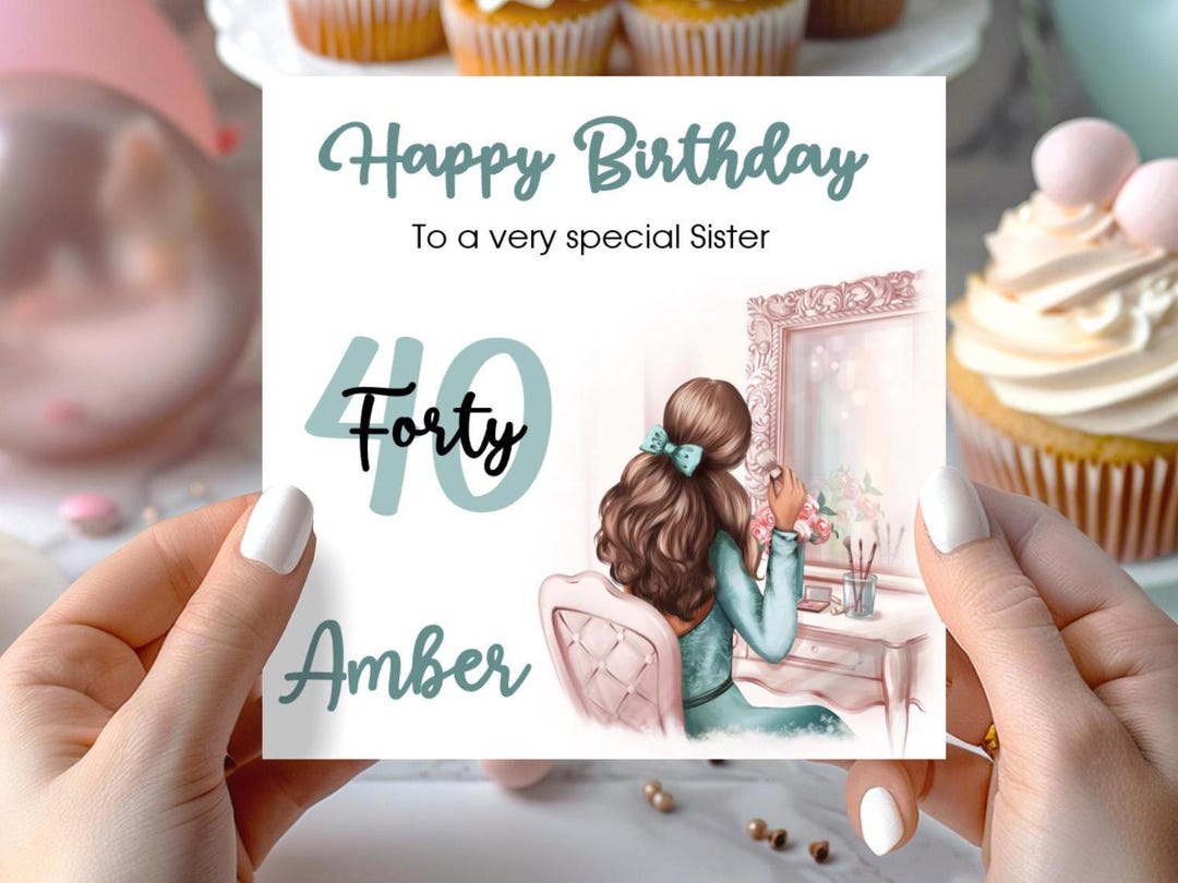 Personalised 40th Birthday Card Girls Daughter Granddaughter Niece Mum ...